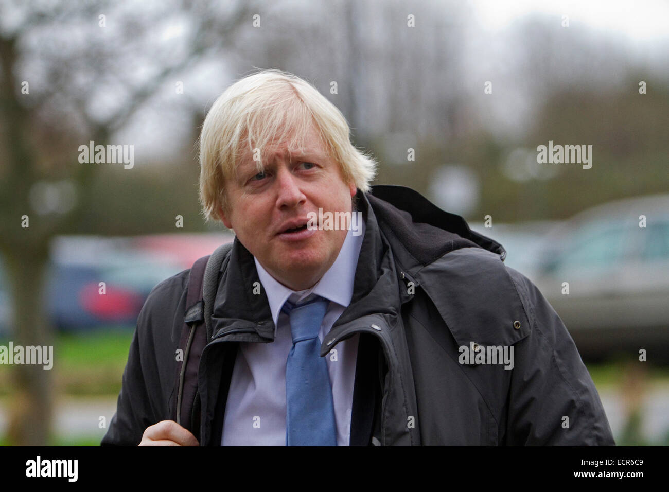 London Mayor Boris Johnson arrives at the Institute of Cancer Research ...