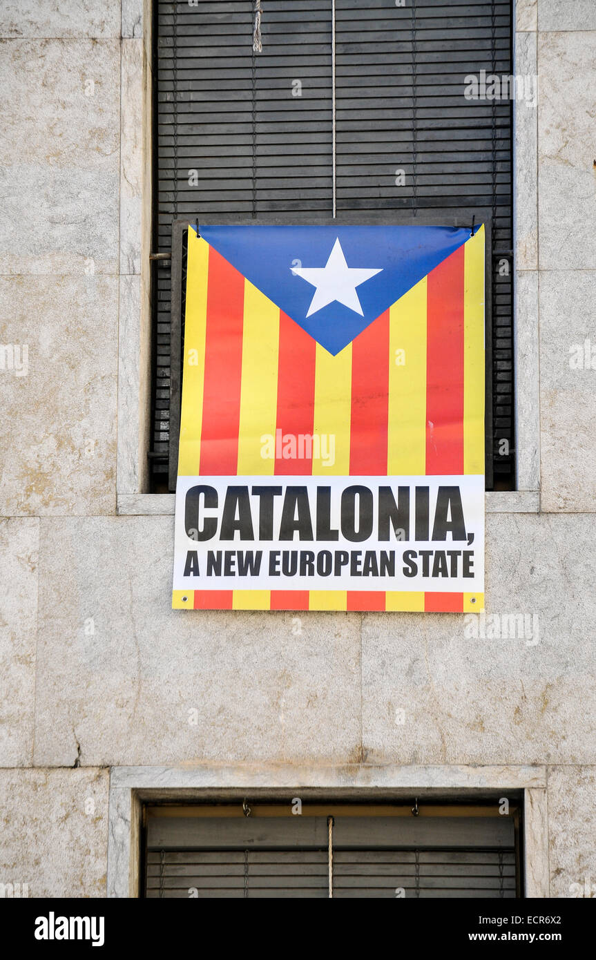 Spanish and catalan flags hi-res stock photography and images - Alamy