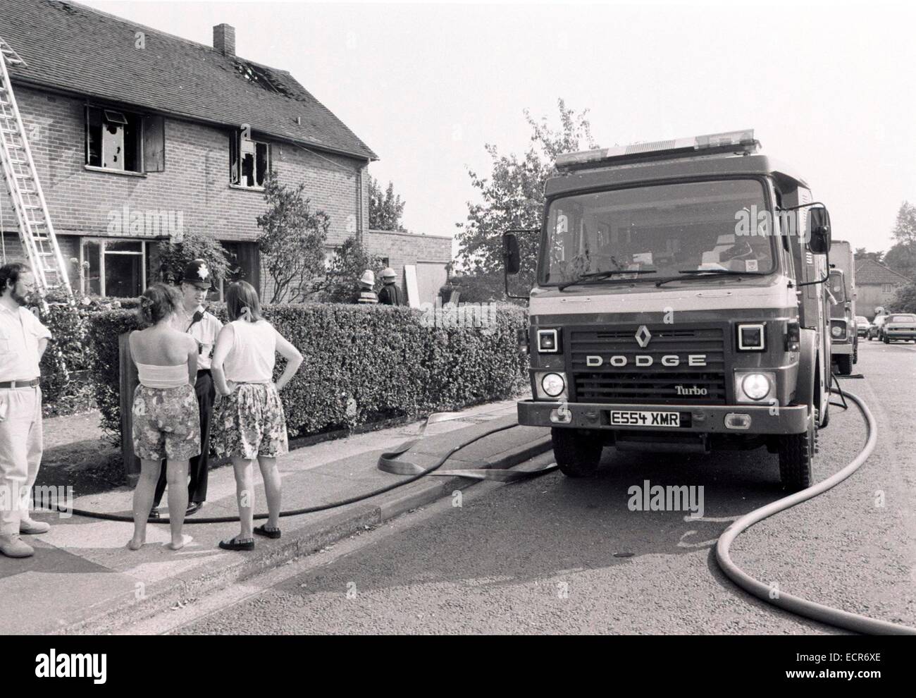Wiltshire Fire Brigade and Police attend a house fire in Salisbury in ...