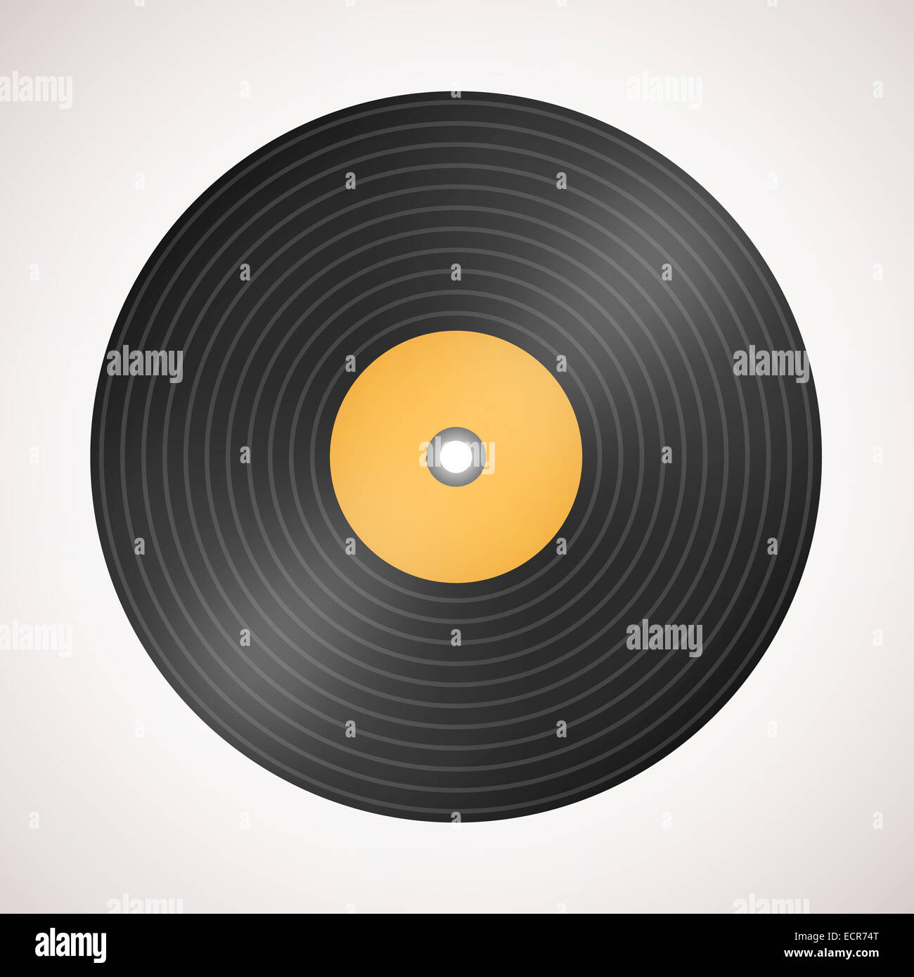 Vector illustration of a black vinyl record Stock Photo - Alamy