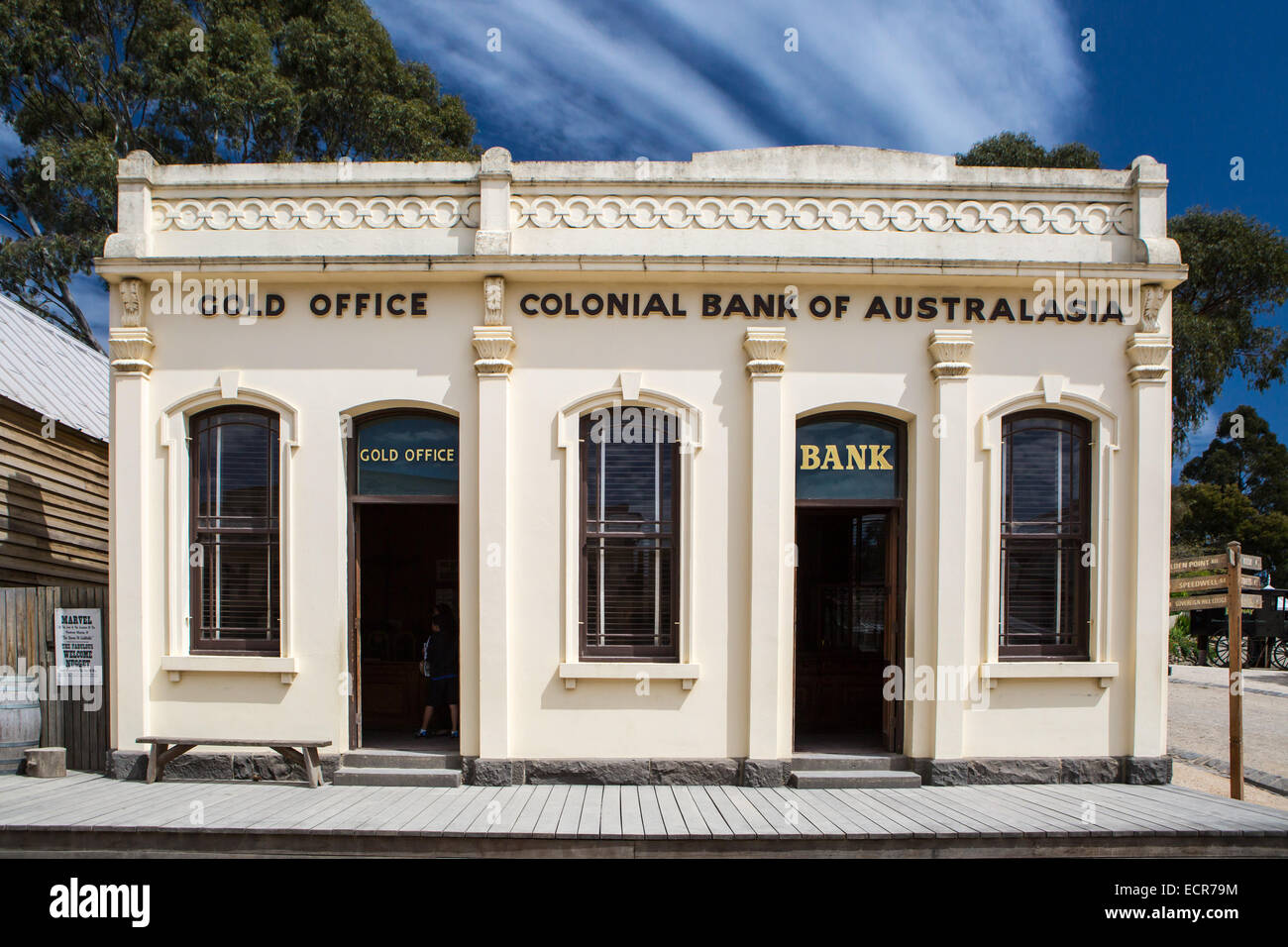 SOVEREIGN HILL, AUSTRALIA - OCTOBER 5: Sovereign Hill is an open air ...