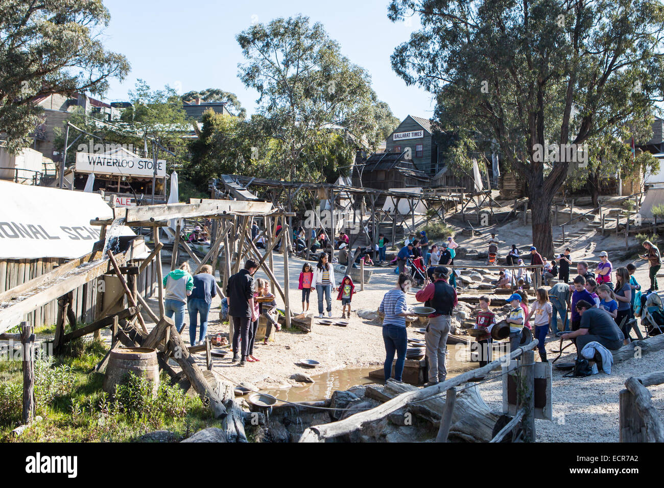 SOVEREIGN HILL, AUSTRALIA - OCTOBER 5: Sovereign Hill is an open air ...