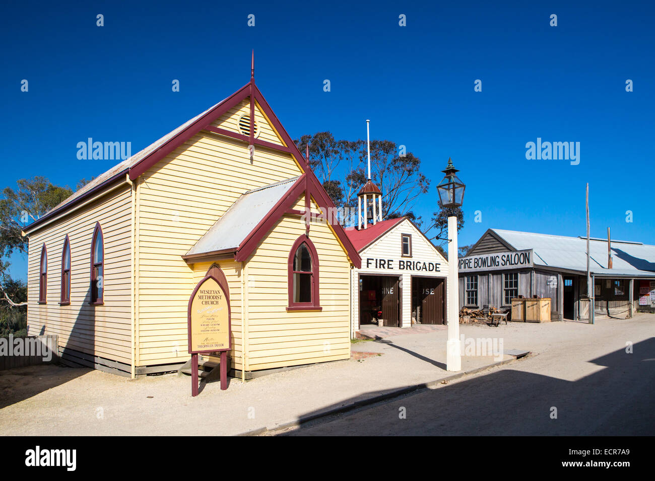 SOVEREIGN HILL, AUSTRALIA - OCTOBER 5: Sovereign Hill is an open air ...