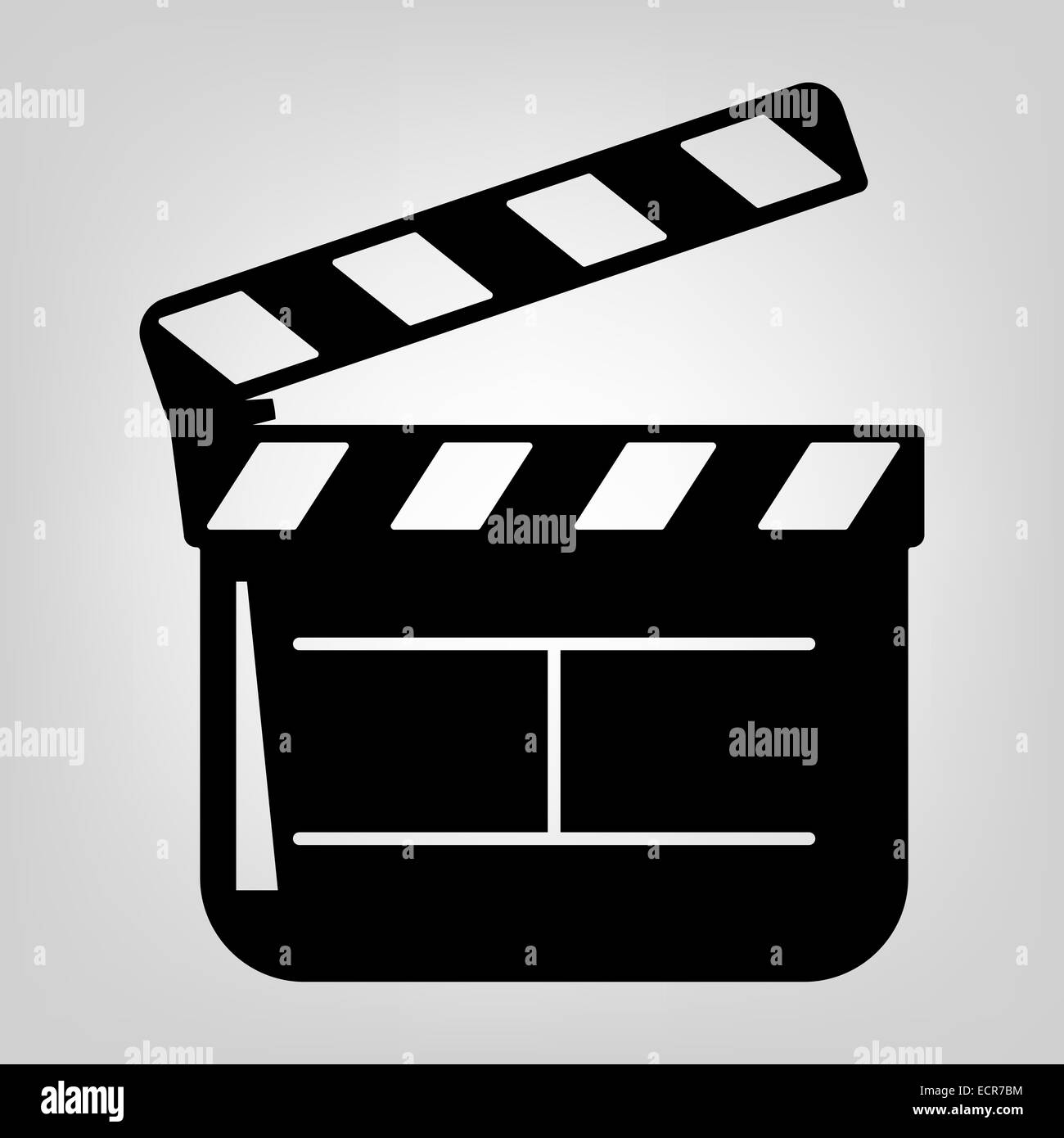 Cinema icon vector black macro movie blackboard Stock Photo - Alamy