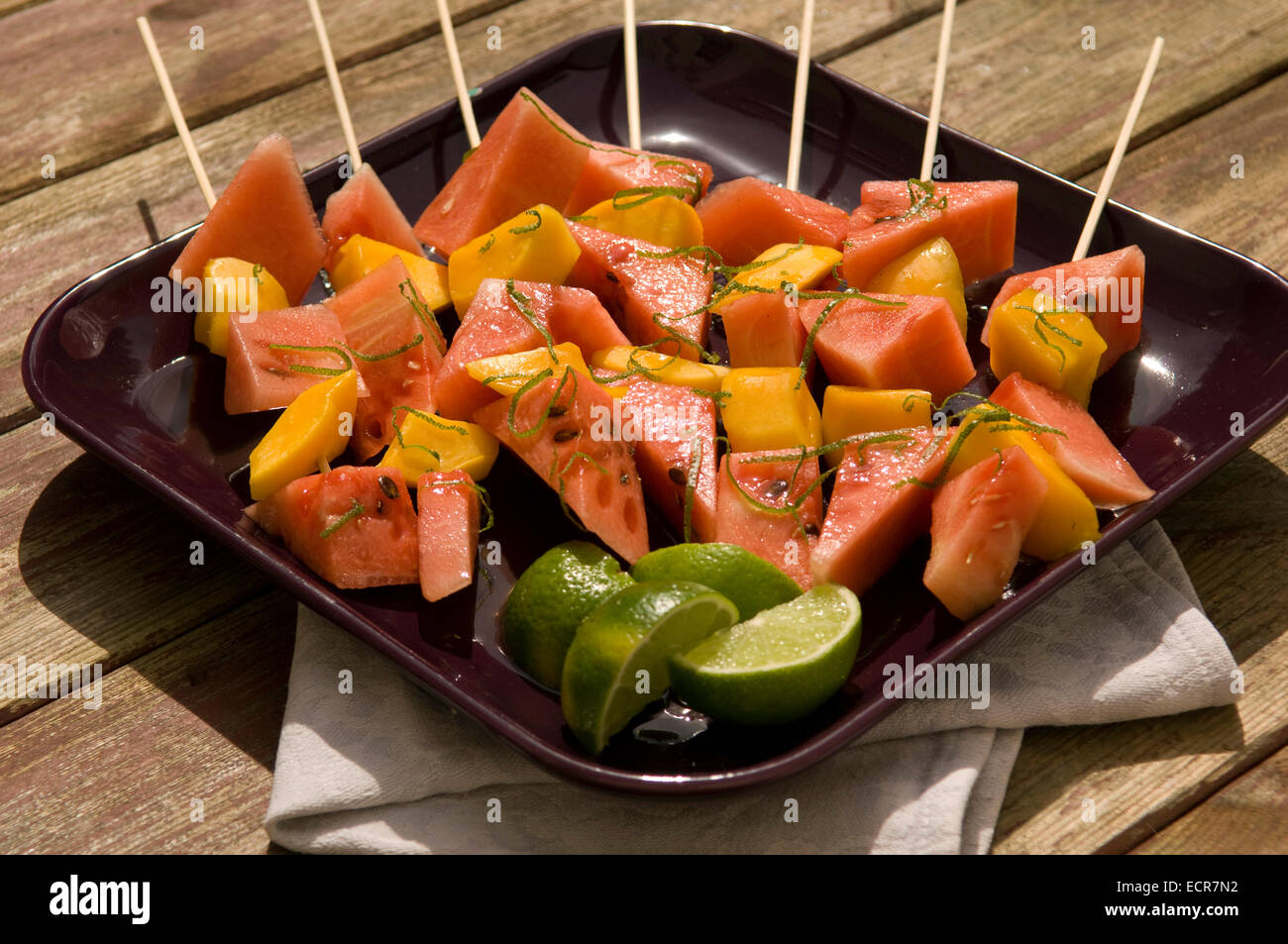 Barbecue food, a selection of melon slicesa Stock Photo - Alamy