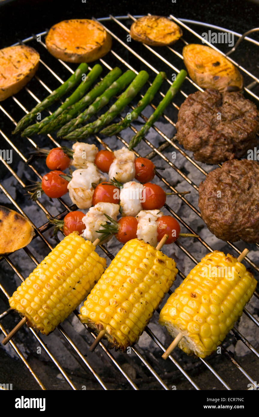 Berbecuing, barbecue foods with food writer Xanthe Clay Stock Photo - Alamy