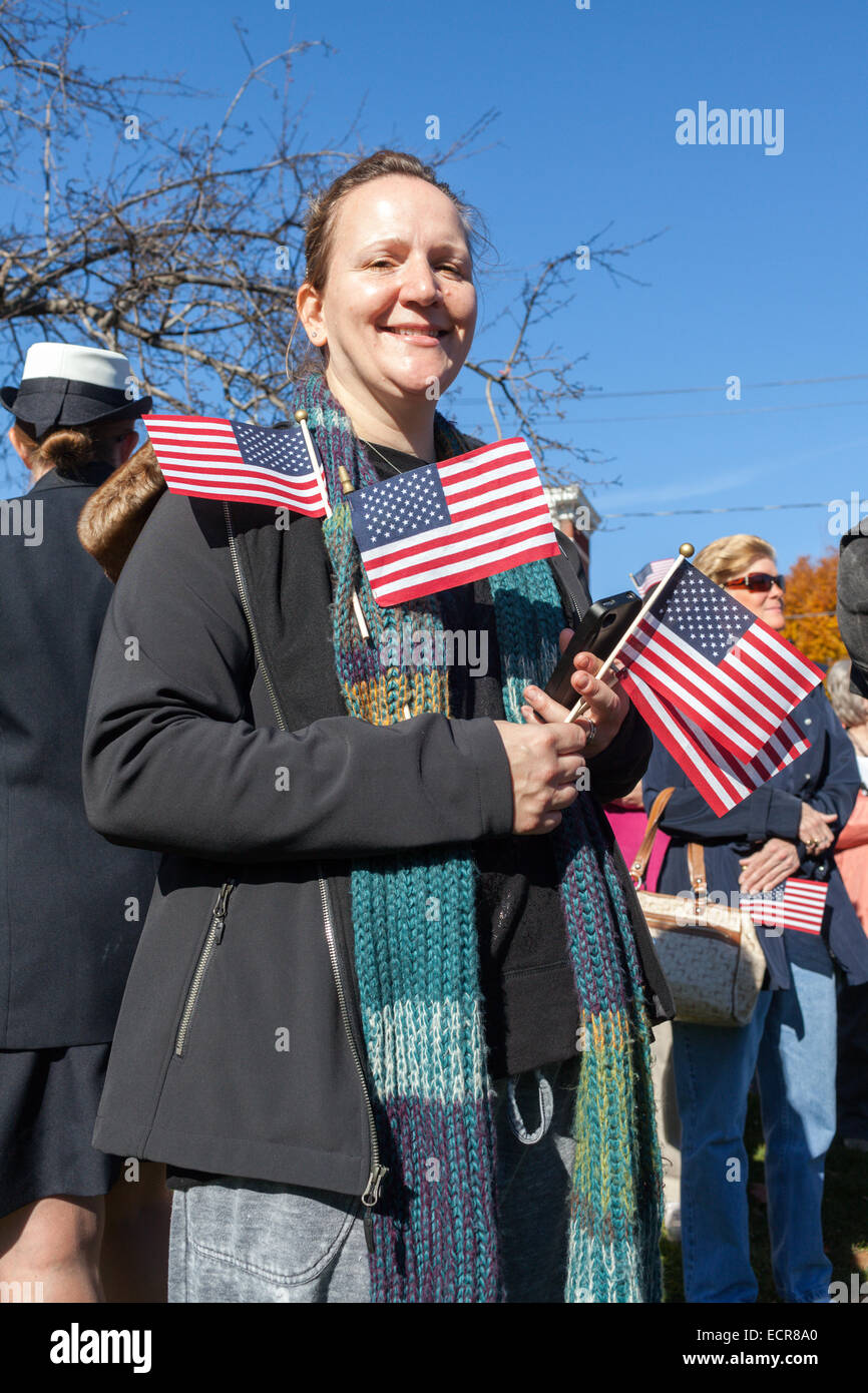Veterans day flags hi-res stock photography and images - Alamy