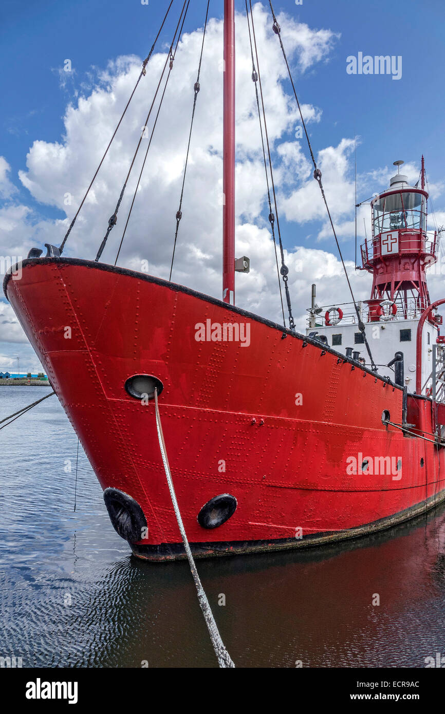 The Lightship Helwick Moored In Cardiff Bay Glamorgan UK Stock Photo ...