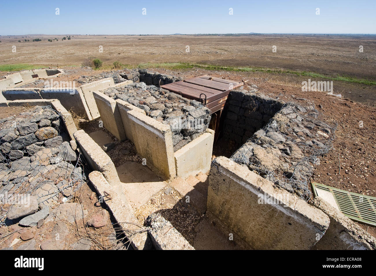 Remains of the yom kippur war on hill 'tel e-saki' close to the Syrian ...