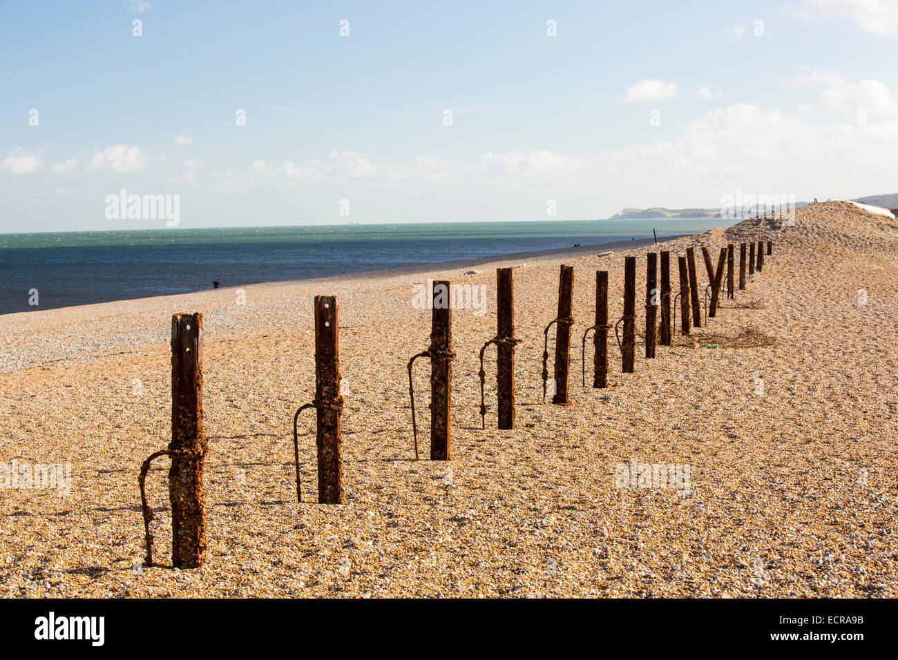 Second world war defences revealed by storm surge erosion on the beach ...