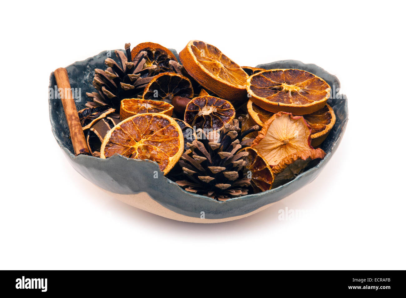 Bowl of pot-puri isolated on a white studio background Stock Photo - Alamy