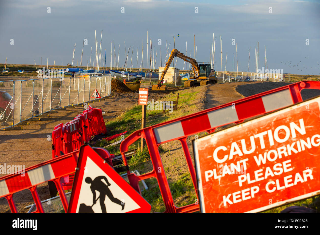 Restoring the coastal defences after they were damaged by the extreme ...