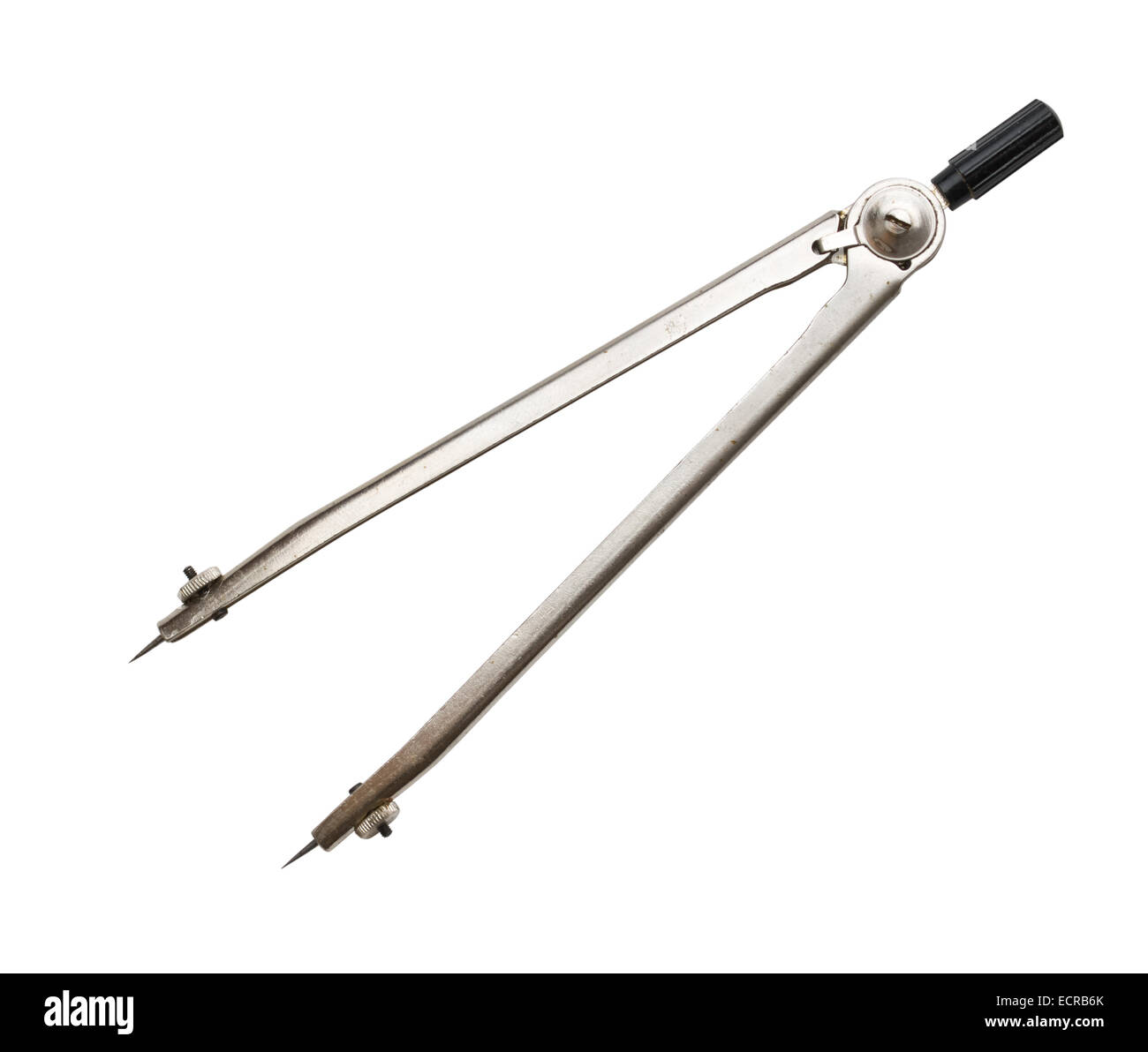 compasses drawing isolated on a white background Stock Photo - Alamy