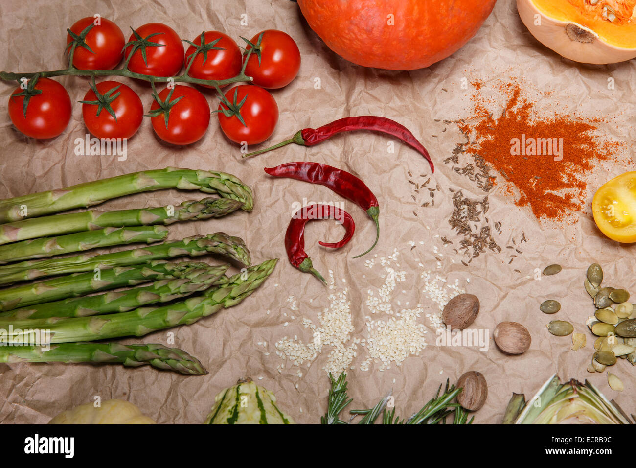 vegetables and spices Stock Photo - Alamy