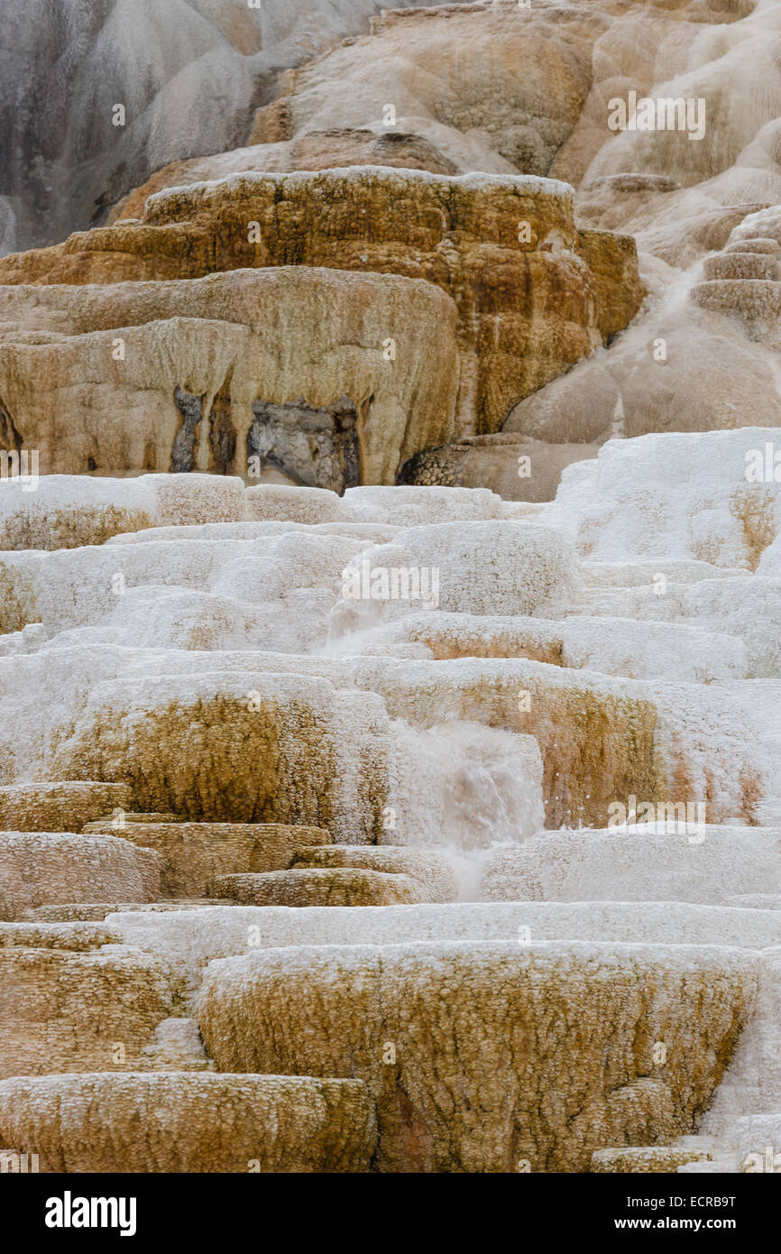 Yellowstone travertine hi-res stock photography and images - Alamy
