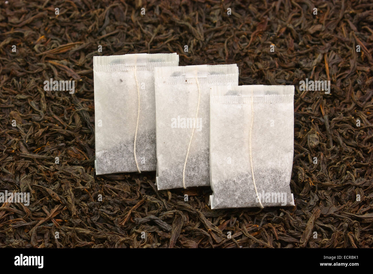 three paper bags with tea Stock Photo - Alamy