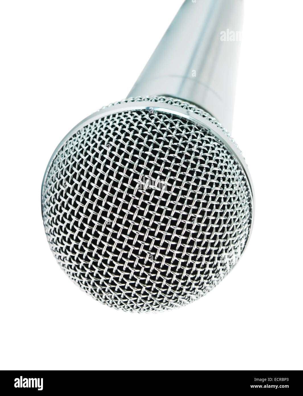 Classic dynamic microphone isolated on white background Stock Photo - Alamy