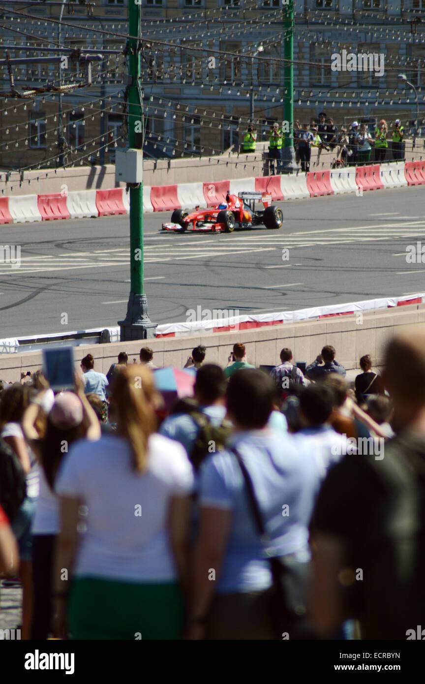 High speed Moscow City Racing F1 Ferrari Stock Photo - Alamy
