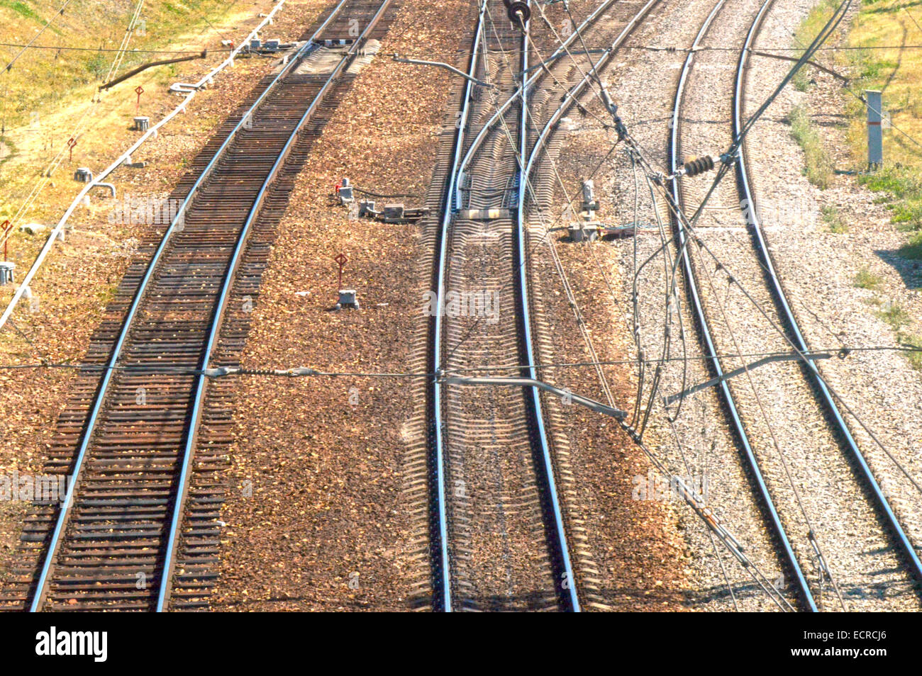 Railway lines tracks sleepers hi-res stock photography and images - Alamy