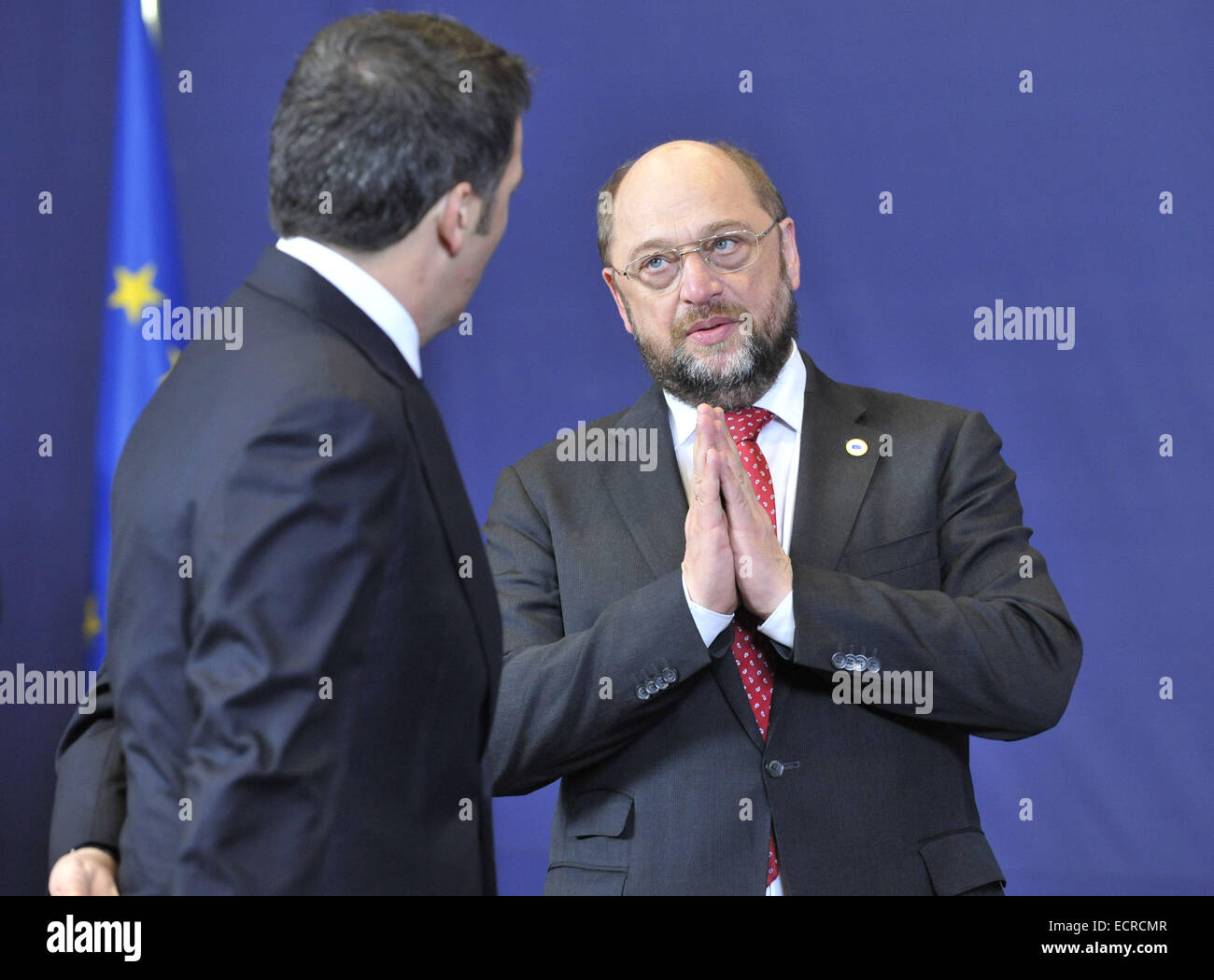 Brussels, Belgium. 18th Dec, 2014. Italian Prime Minister Matteo Renzi ...