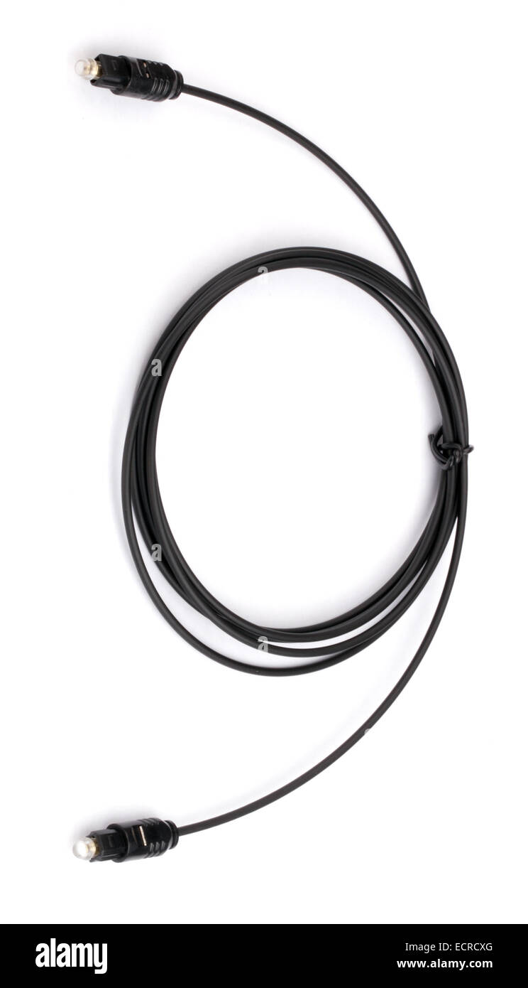 Black optical cable Stock Photo - Alamy