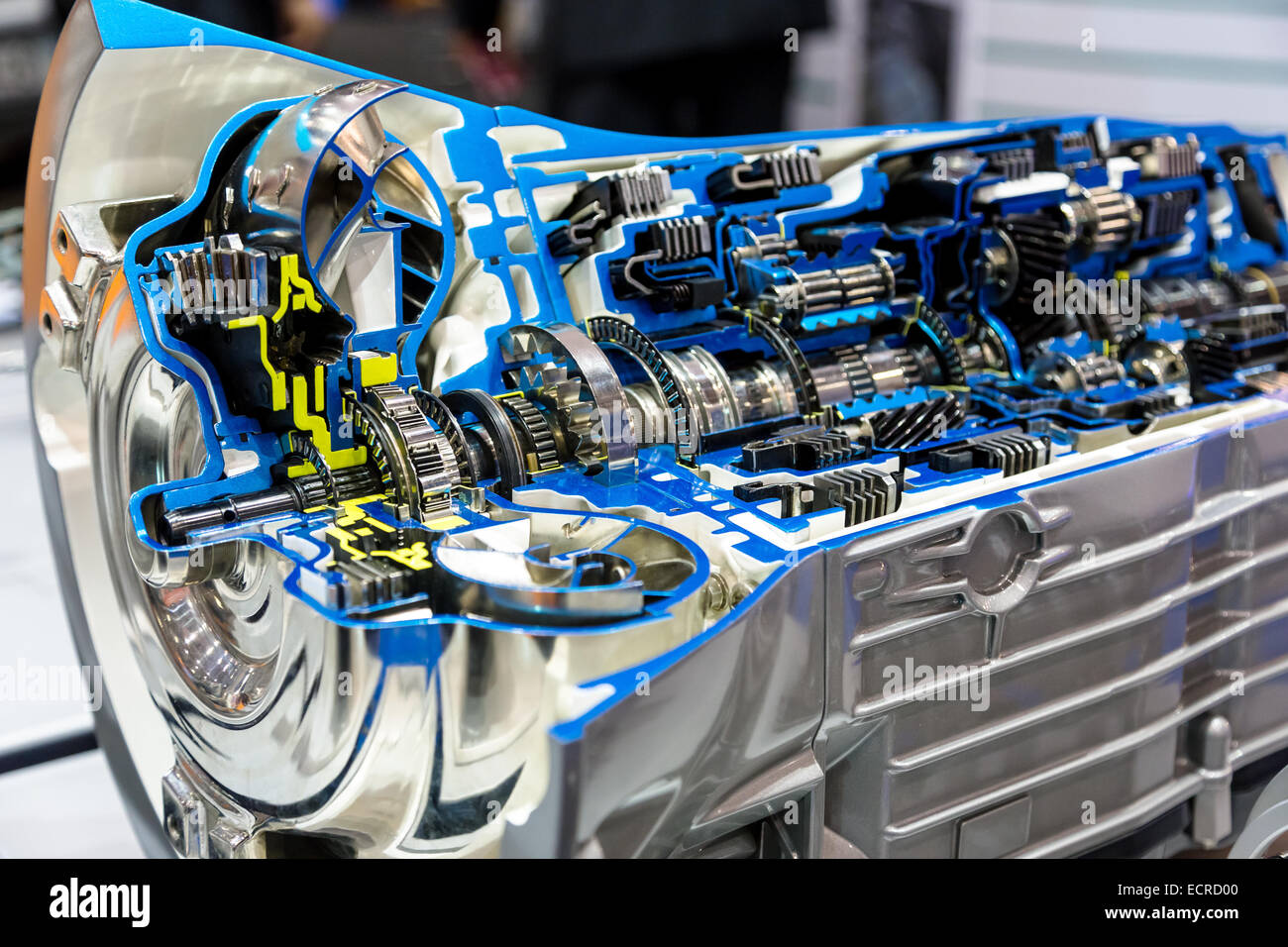 Opened switch gear of a modern car Stock Photo - Alamy