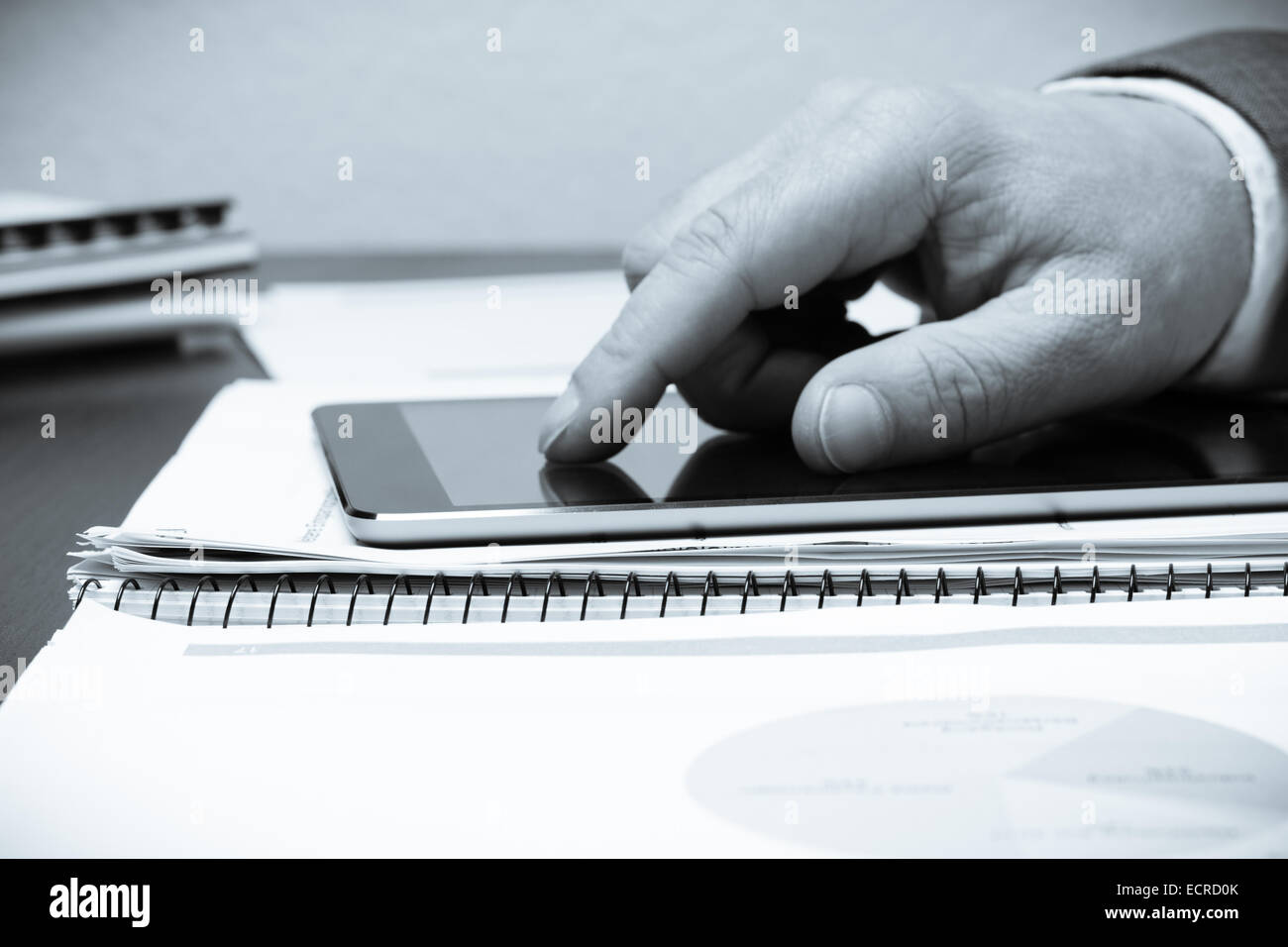 Human finger pointing on chart hi-res stock photography and images - Alamy