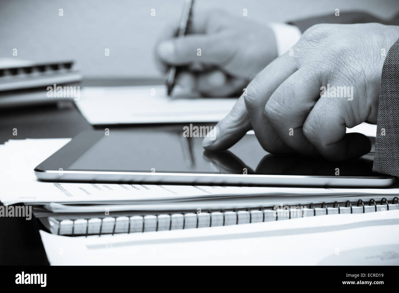 Human finger pointing on chart hi-res stock photography and images - Alamy