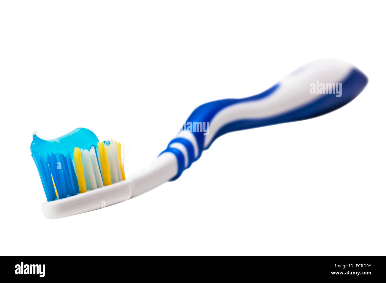 toothbrush and toothpaste isolated on a white background Stock Photo ...