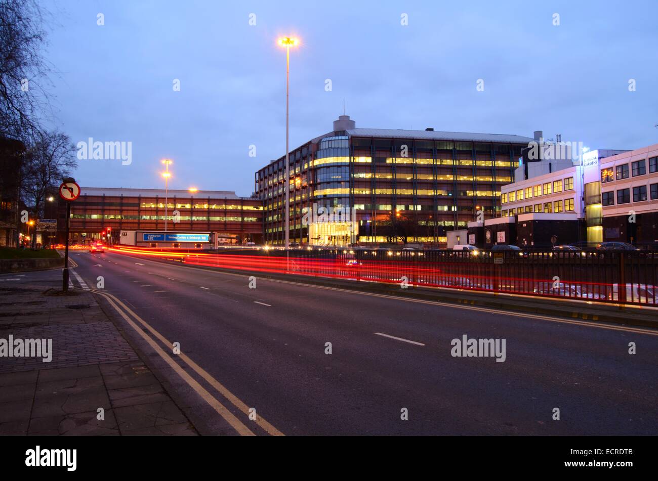 Charing Cross in Glasgow, Scotland at dusk Stock Photo - Alamy