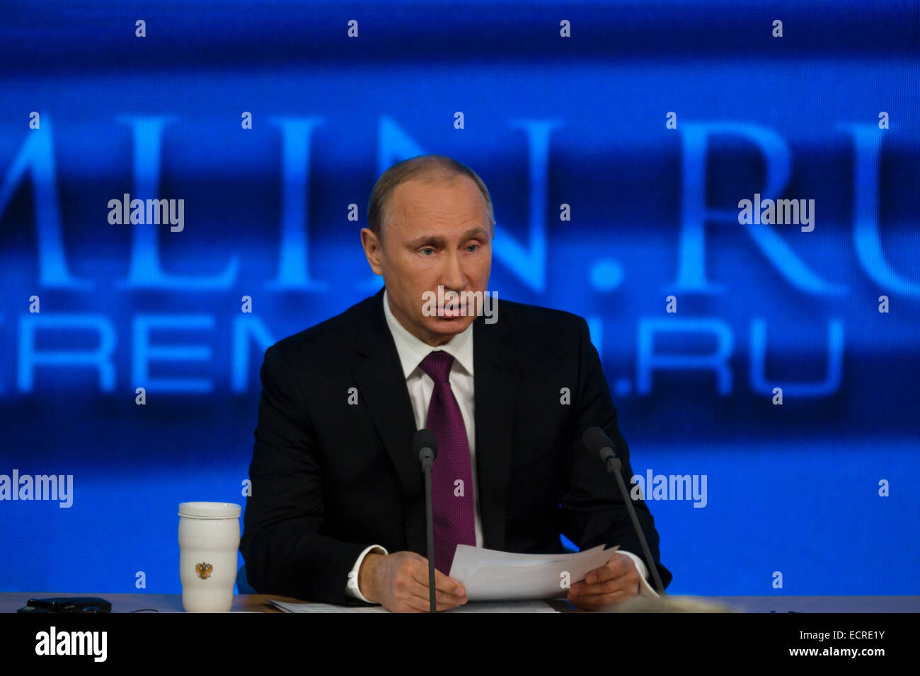 Moscow, Russia. 18th Dec, 2014. Vladimir Putin’s annual press ...