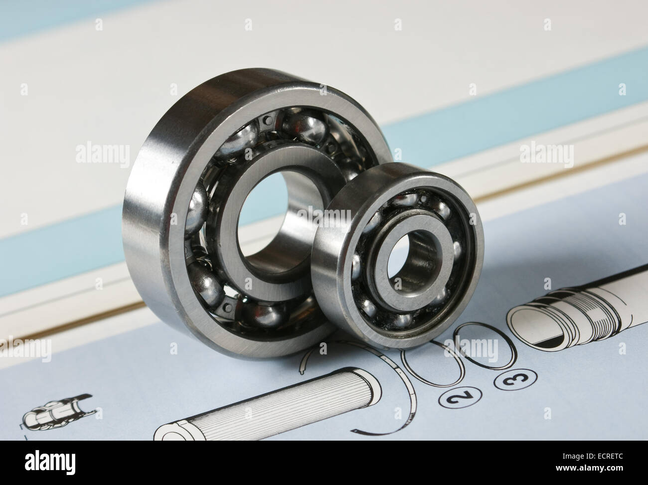 mechanical scheme and bearing Stock Photo - Alamy