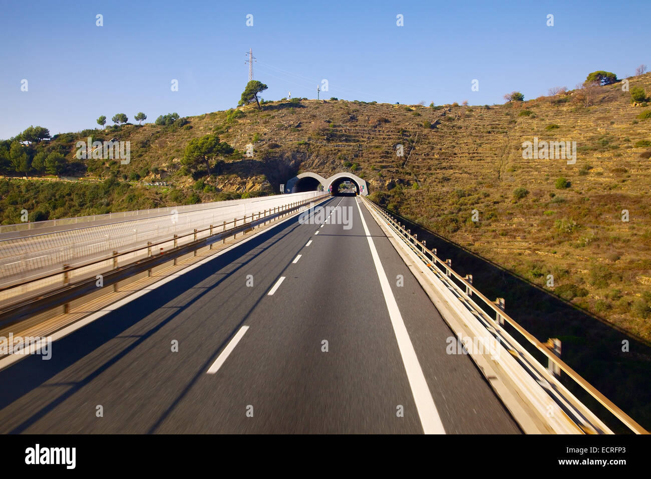 Long highway tunnel hi-res stock photography and images - Alamy
