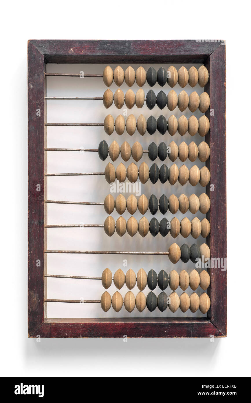 vintage abacus isolated on white background Stock Photo - Alamy