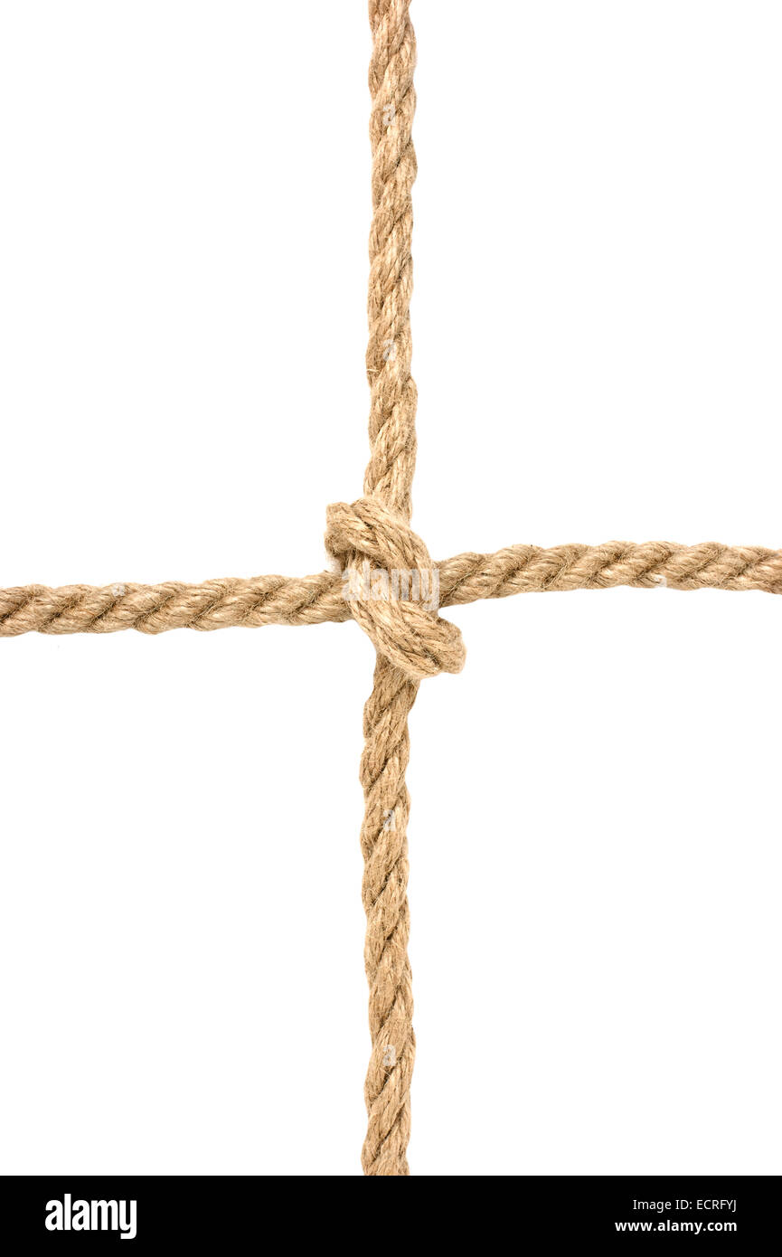 strong knot tied by a rope isolated on a white background Stock Photo ...