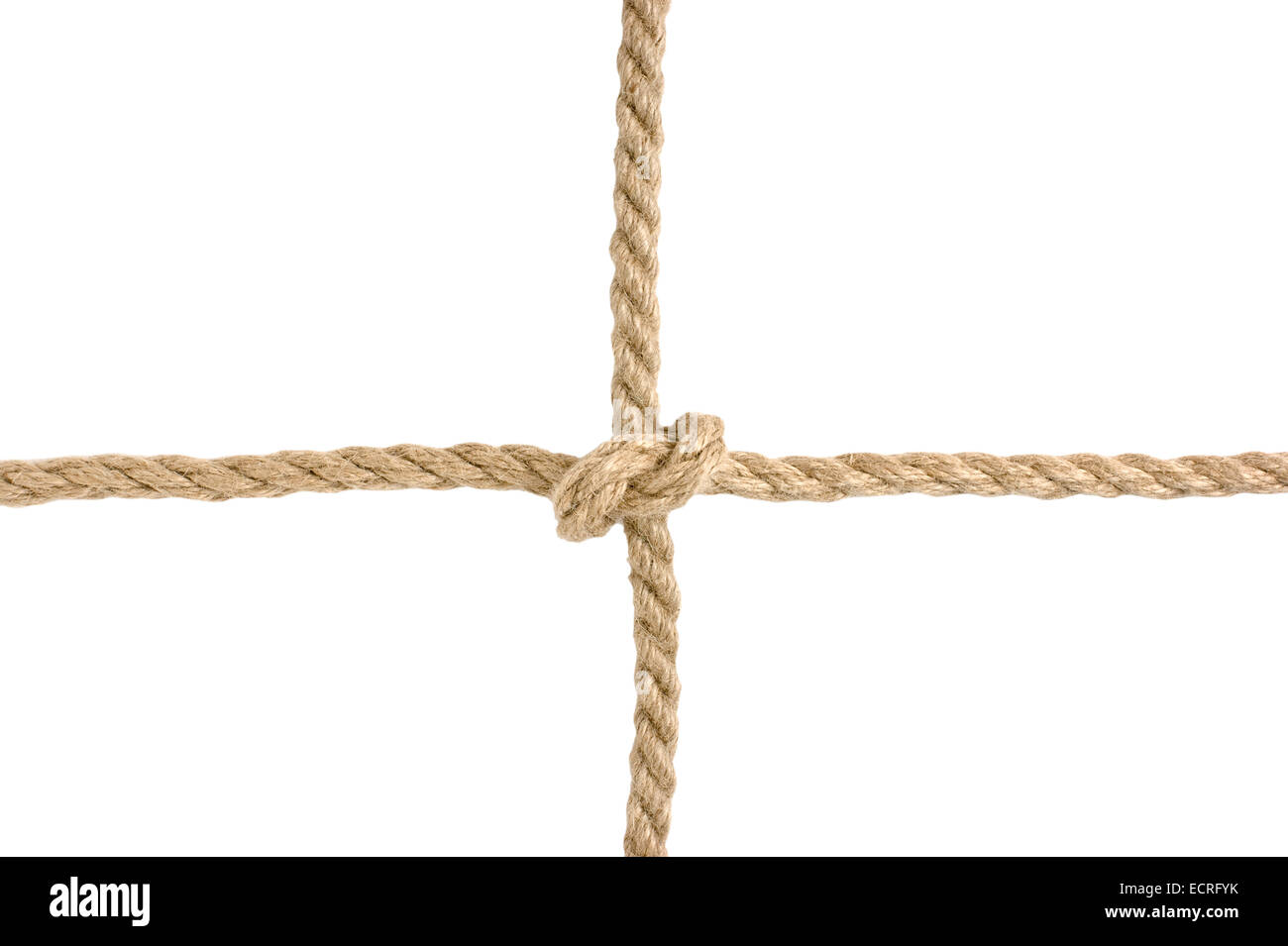 strong knot tied by a rope isolated on a white background Stock Photo ...
