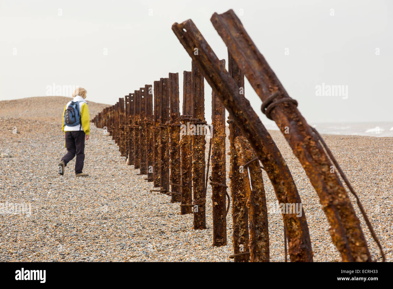 Second world war defences revealed by storm surge erosion on the beach ...