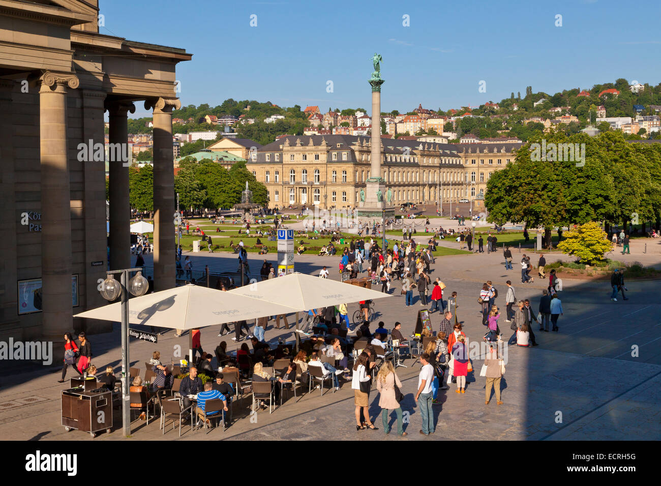 View over konigstrasse shopping street hi-res stock photography and ...
