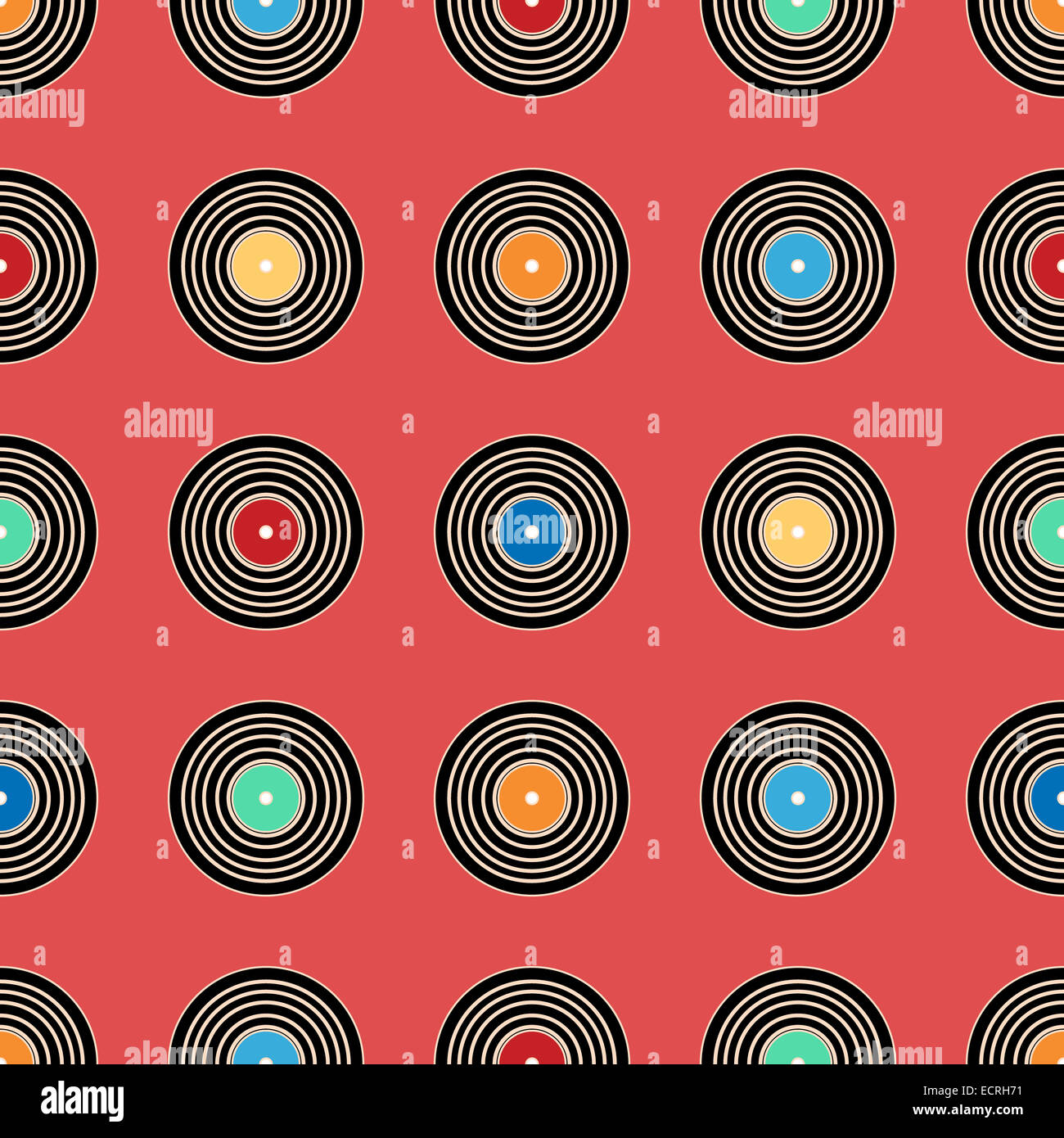 Set of colorful vinyl record, pattern background Stock Photo - Alamy