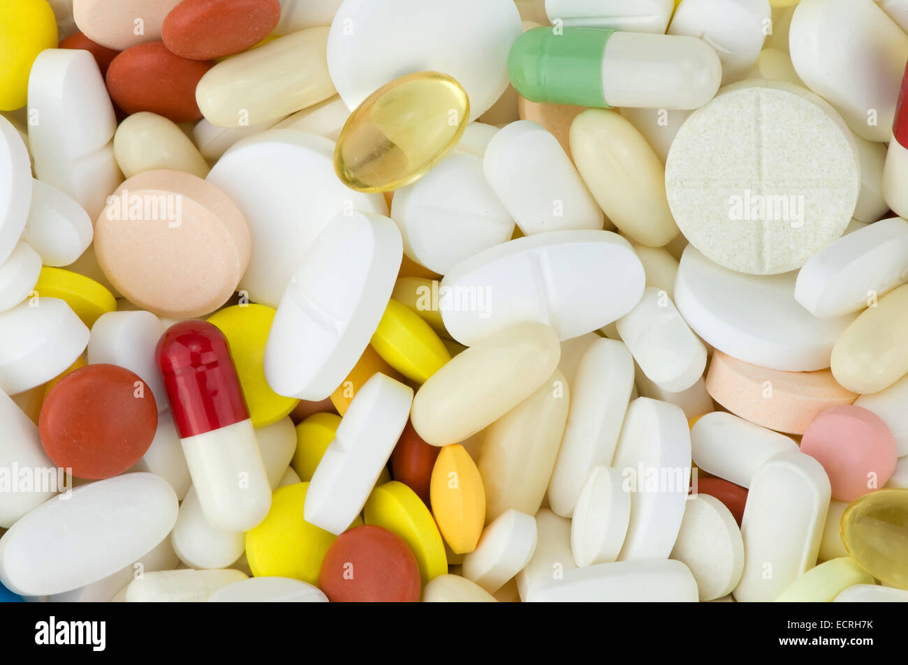 many colored drugs pills shapes texture background Stock Photo - Alamy