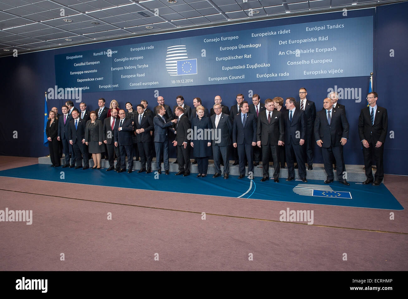 Brussels, Belgium. 18th Dec, 2014. European leaders pose for Family ...