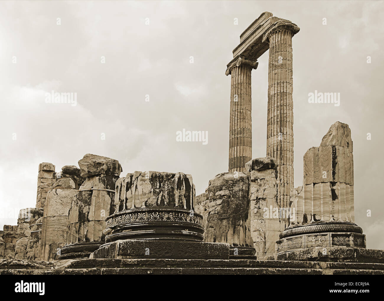 Ruins of ancient Apollo temple in Didyma, Turkey Stock Photo - Alamy