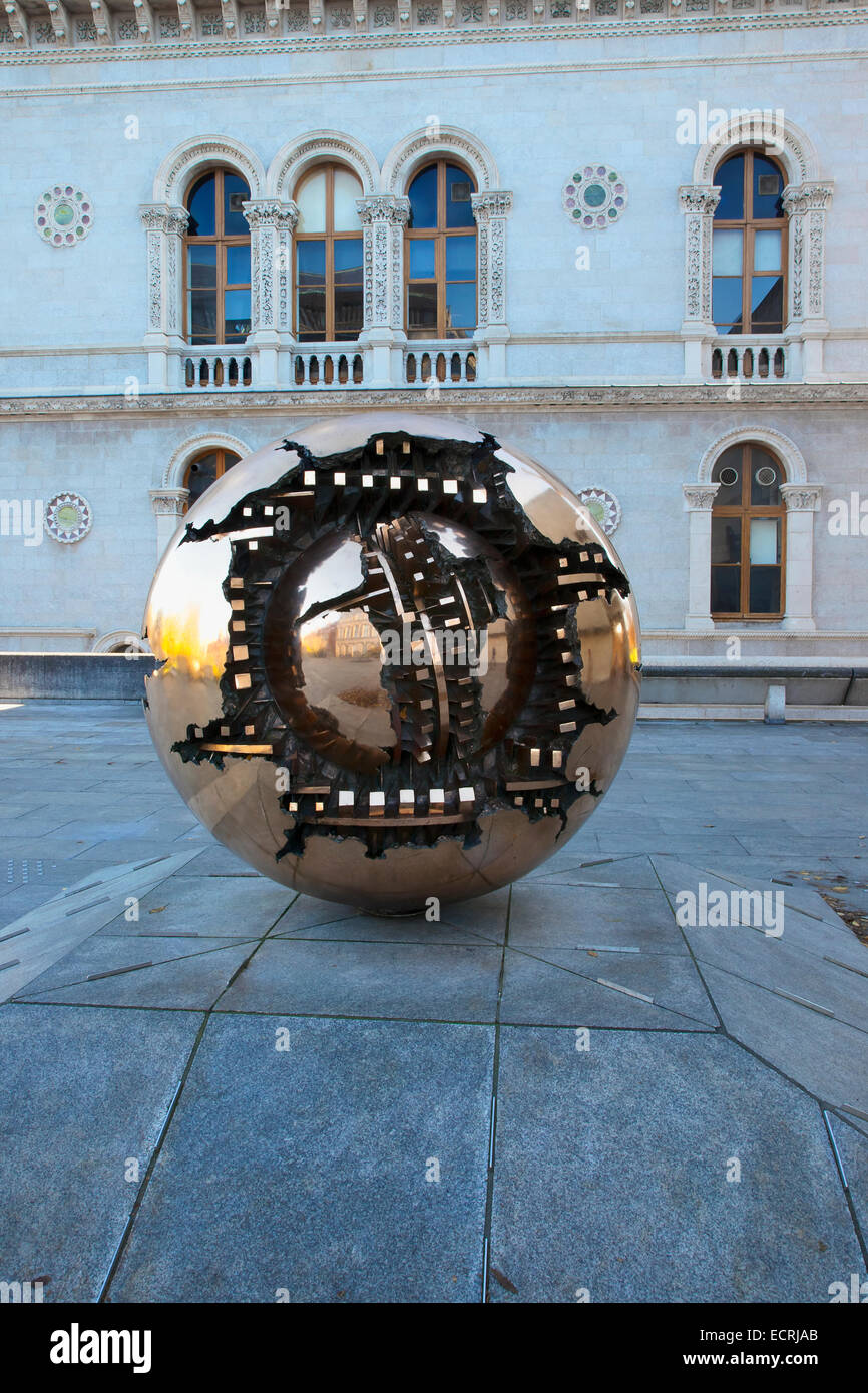 Ireland, Dublin, Trinity College, Arnaldo Pomodoro's Sphere within a ...