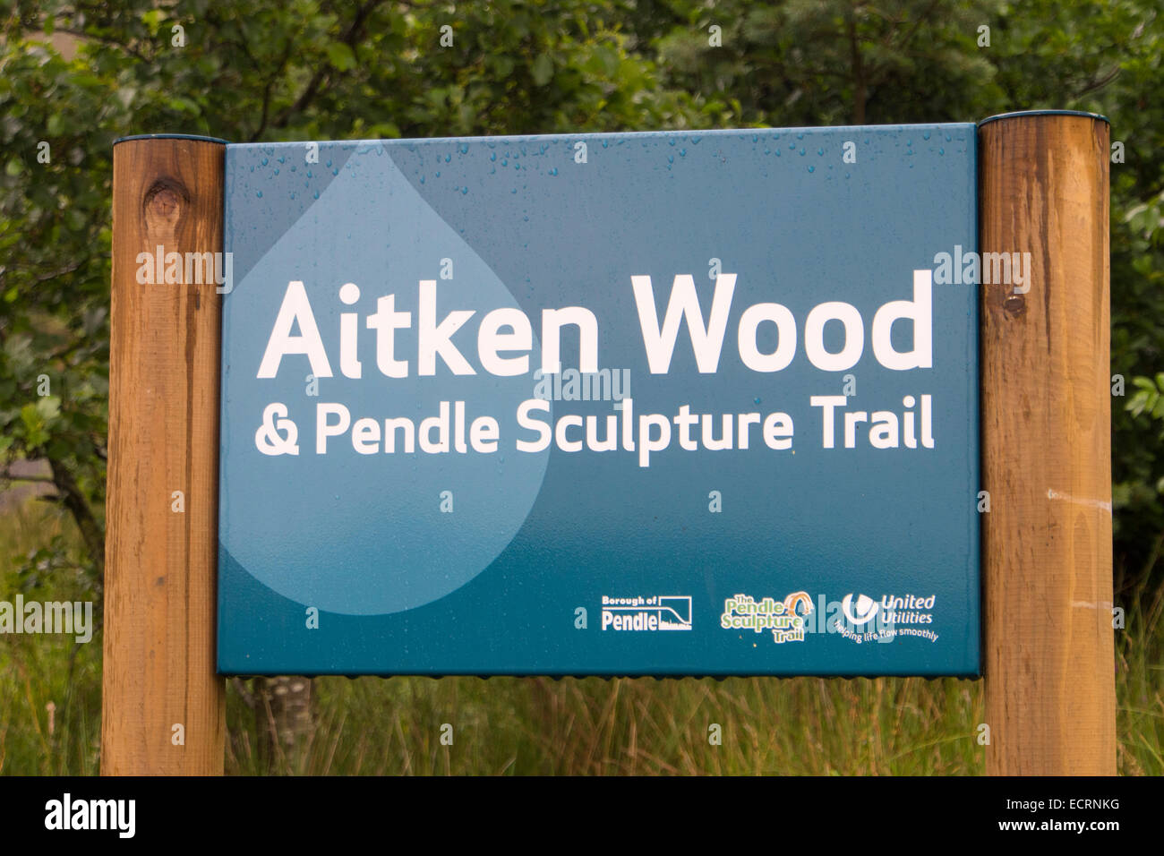 The Pendle Sculpture Trail in Aitken wood, near Clitheroe, Lancashire ...