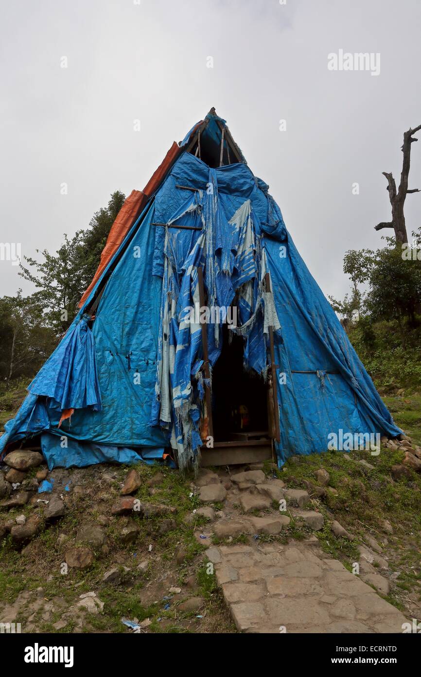 An overnight stop on the trek to the summit of Mount Fansipan the ...