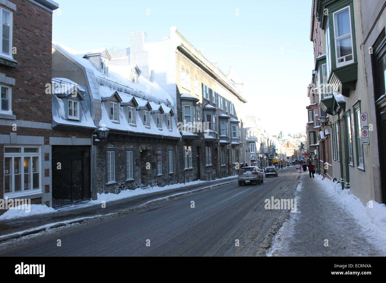Old Quebec during the holiday season in Canada Stock Photo - Alamy