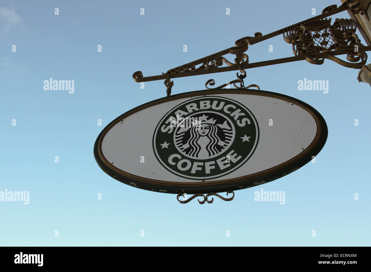 A starbucks sign Stock Photo - Alamy