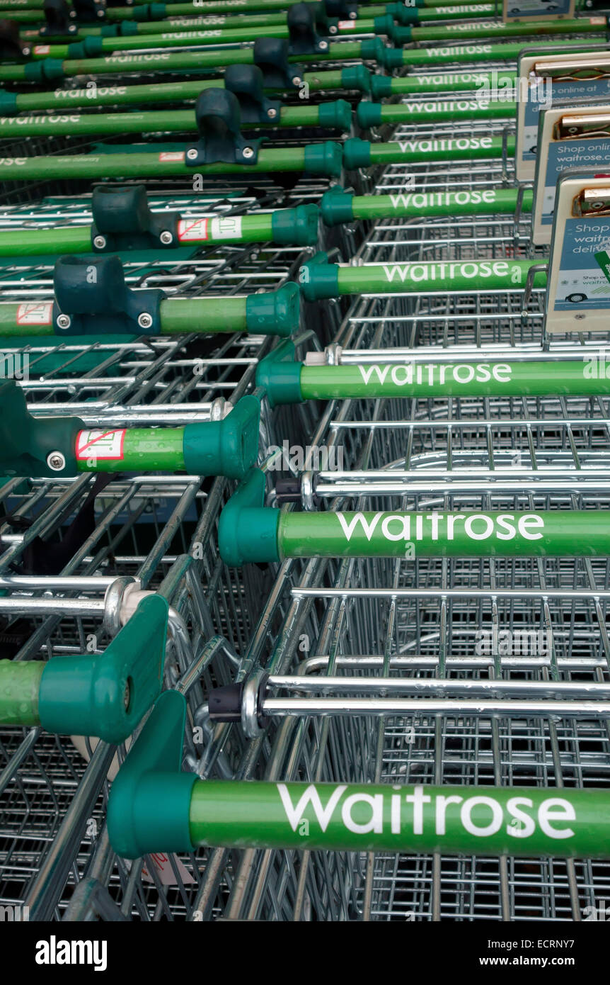 Waitrose trolleys hi-res stock photography and images - Alamy