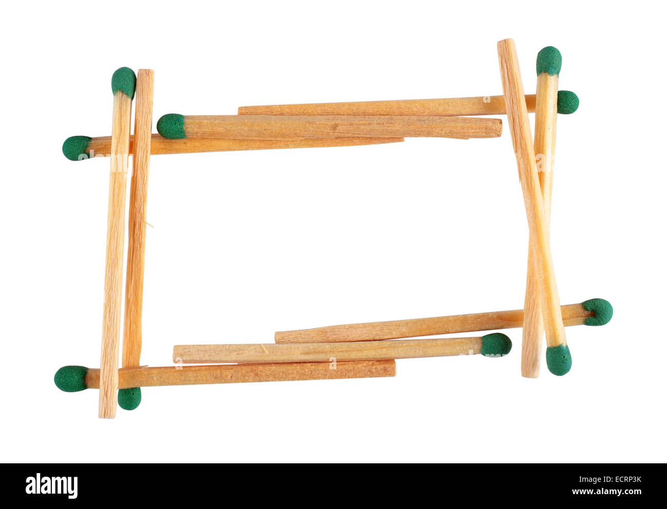 Frame for a photo from matches on a white background. It is isolated ...
