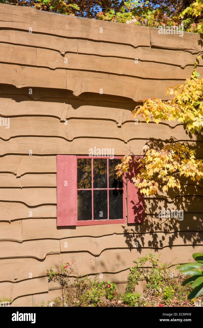 Window in rustic cabin Stock Photo - Alamy